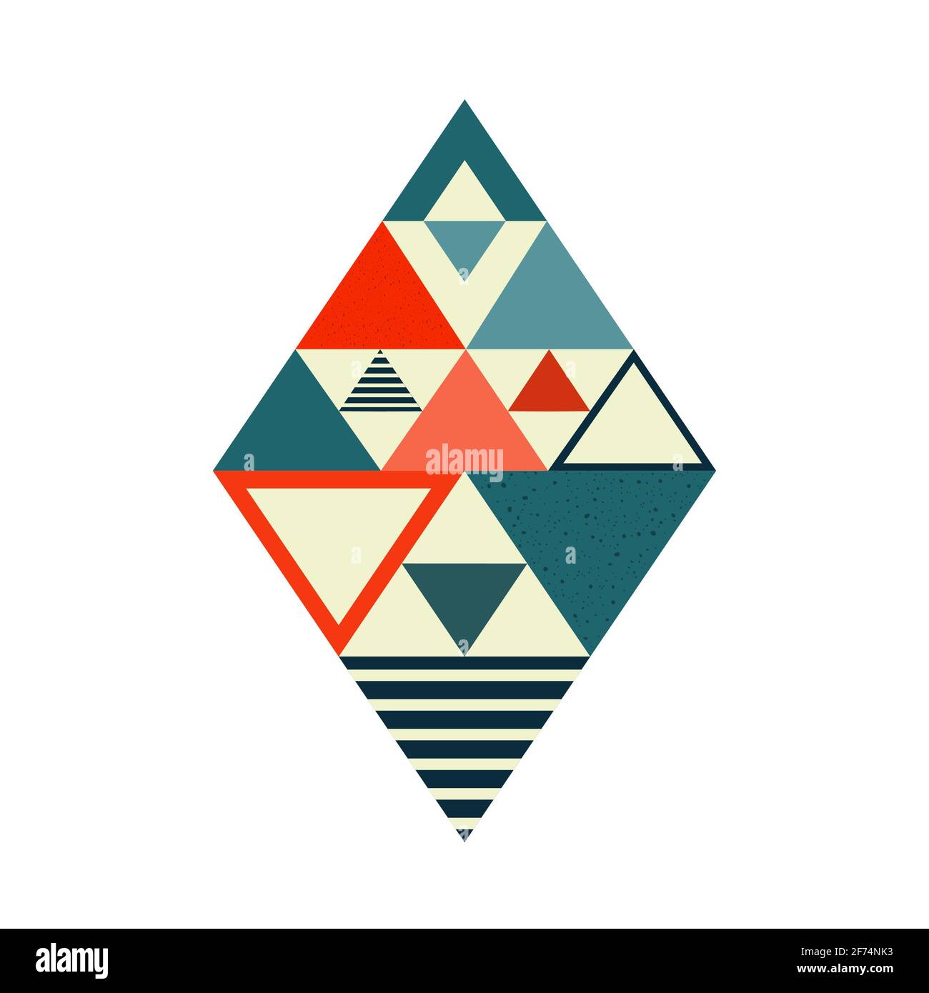 Abstract pattern of geometric colored shapes. Flat style. Vector ...