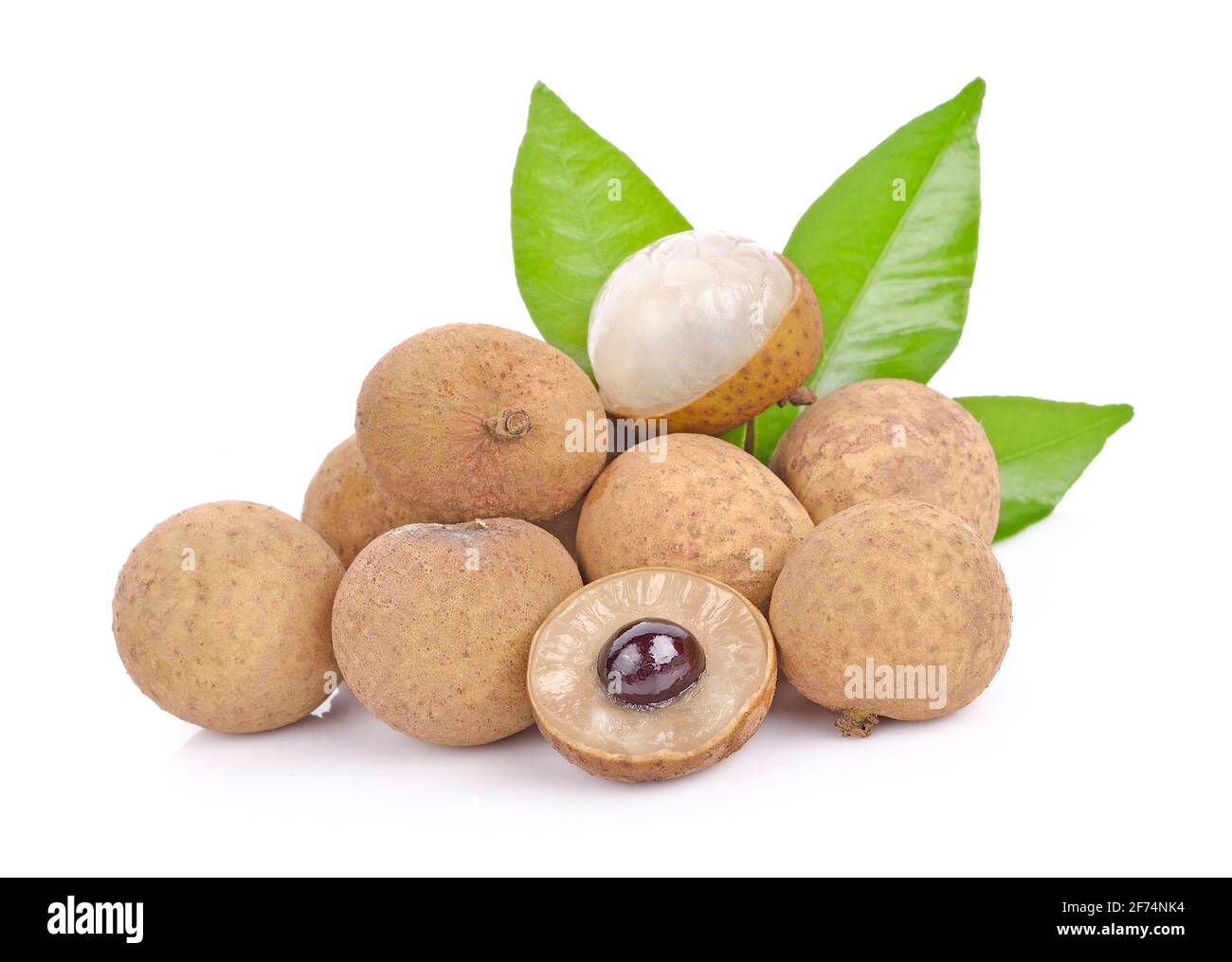 longan. fresh longan isolated on white background Stock Photo - Alamy