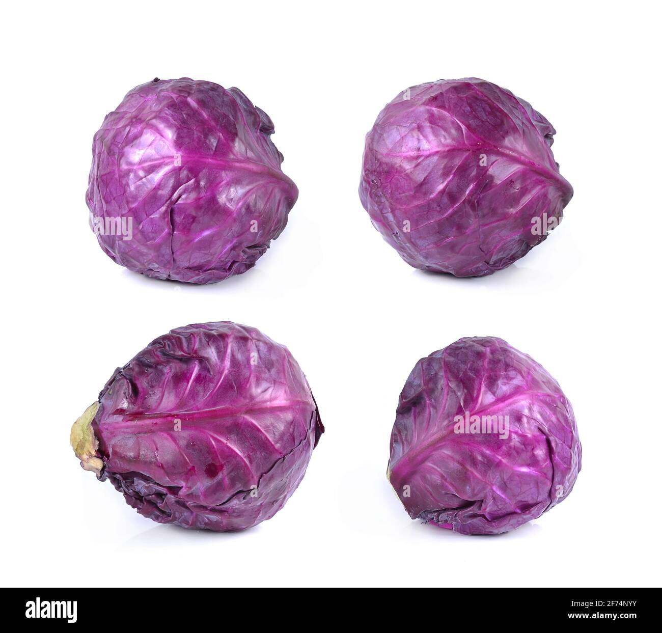set of Purple cabbage isolated on white background Stock Photo - Alamy