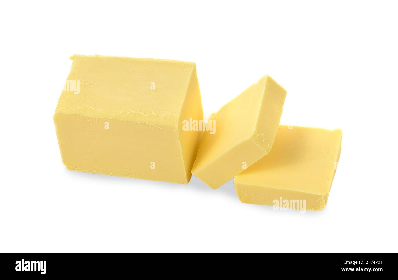 top view butter on white background Stock Photo - Alamy