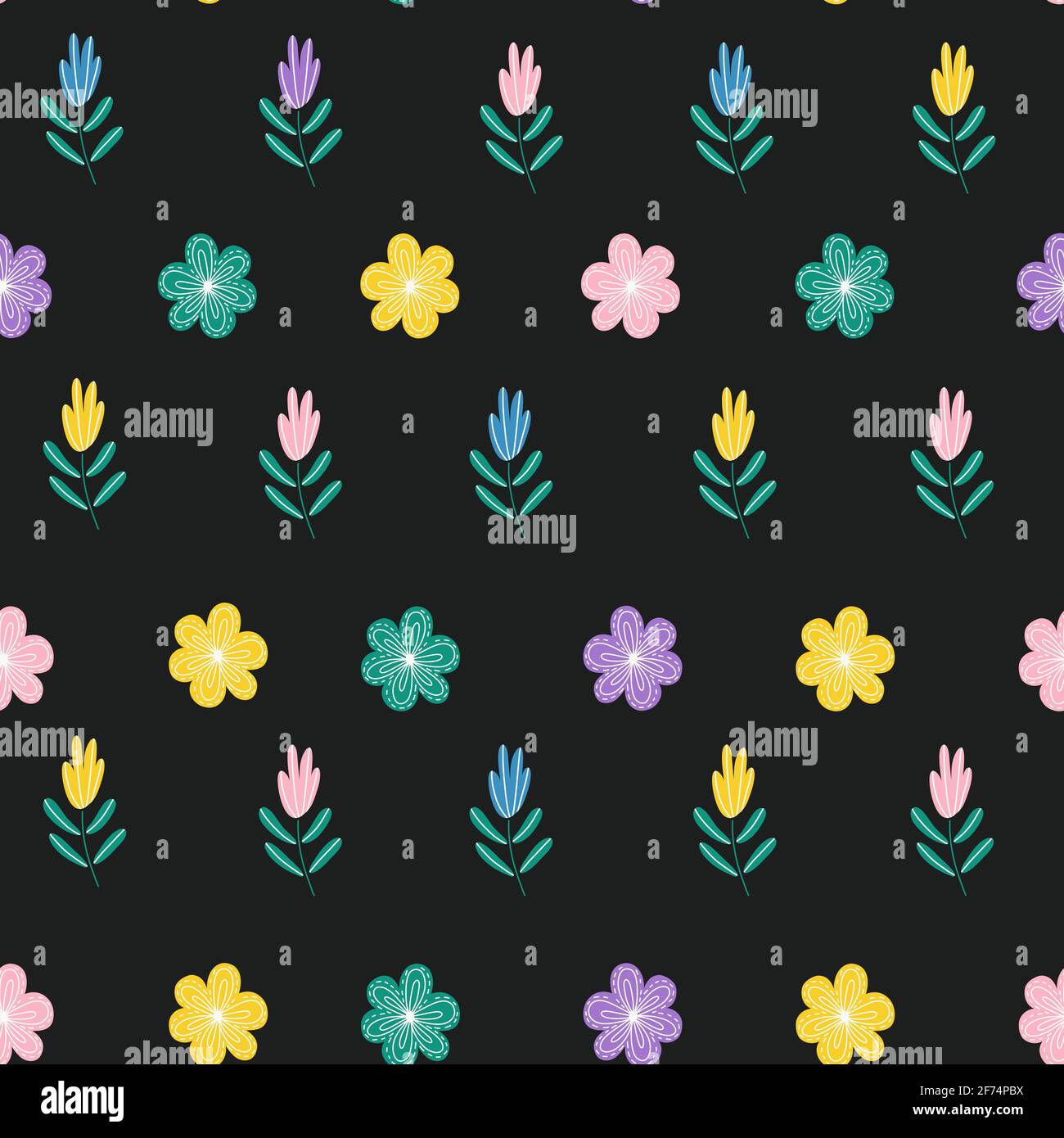 Cute flower patterns in a small flower Stock Vector Image & Art - Alamy