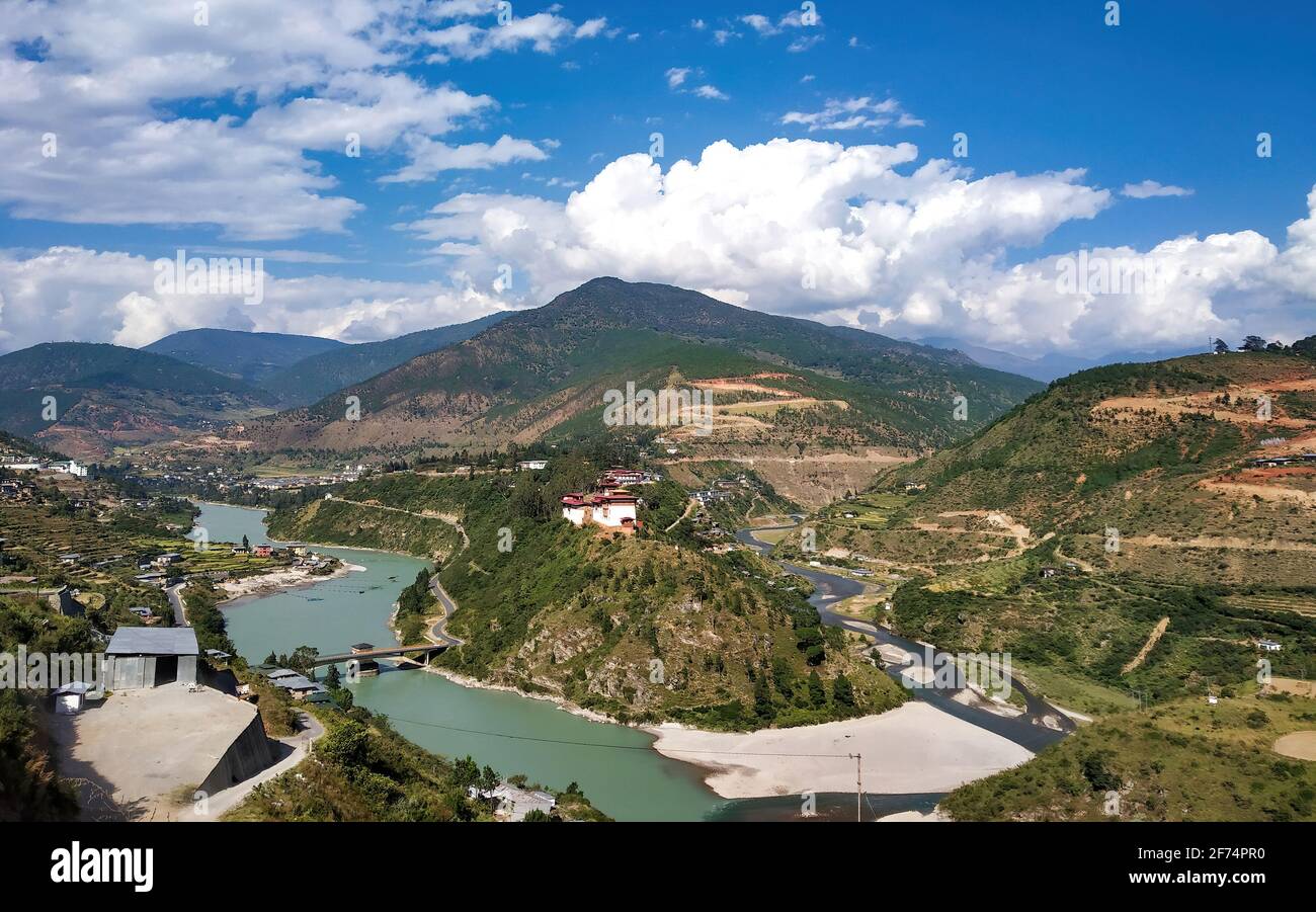 Landscape view in Bhutan Stock Photo - Alamy