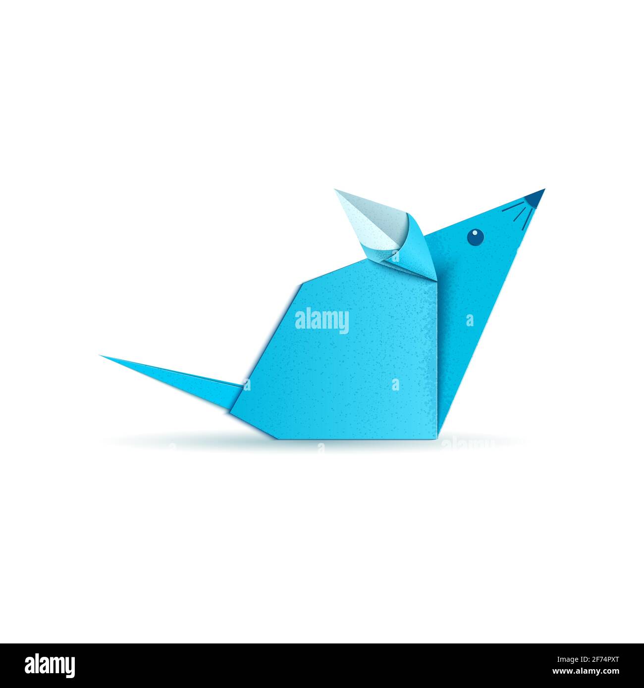 Rat origami paper cut concept. Mouse craft, symbol of 2020 Chinese ...