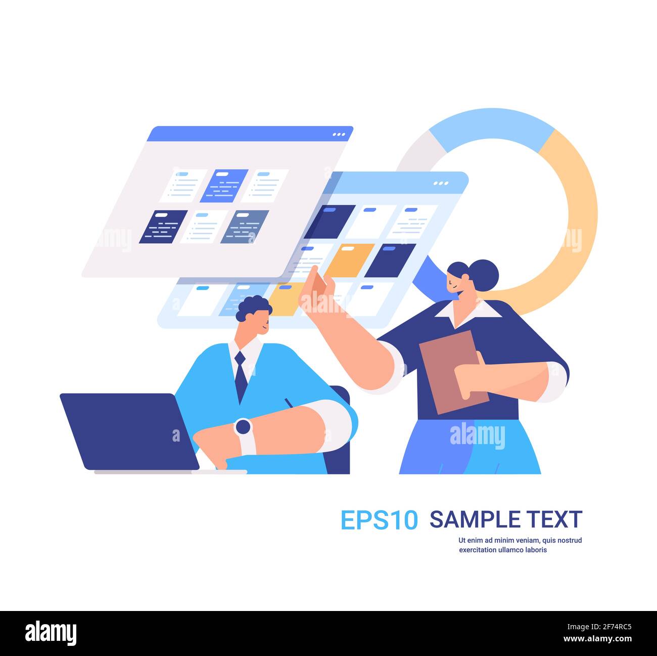 Employee scheduling app Stock Vector Images - Alamy