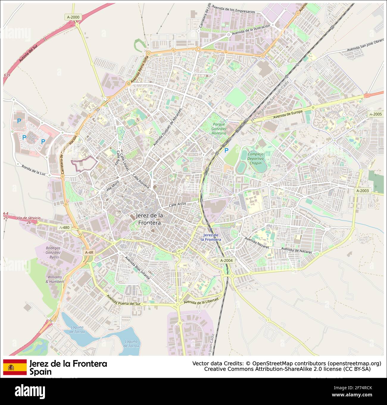 Map of jerez de la frontera Stock Vector Images - Alamy