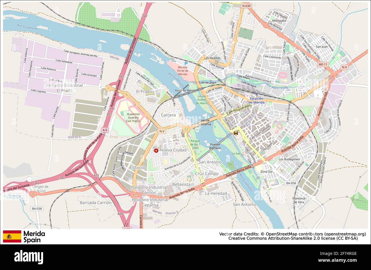 Merida Spain Map High Resolution Stock Photography and Images - Alamy