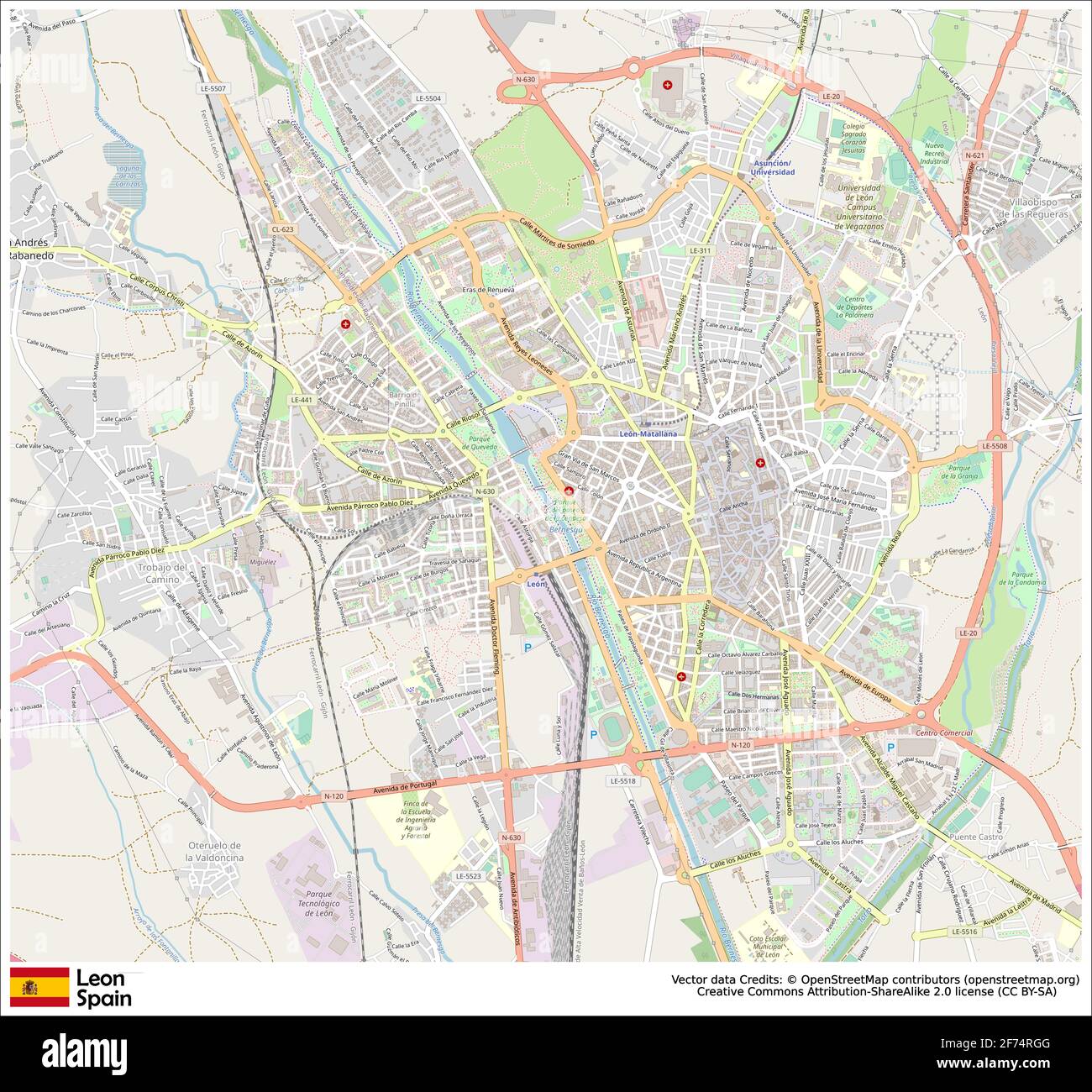 Leon city spain Stock Vector Images - Alamy