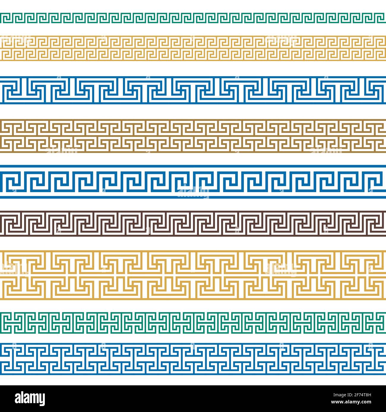 Greek key seamless pattern. Geometric meander. Abstract vector vintage ...