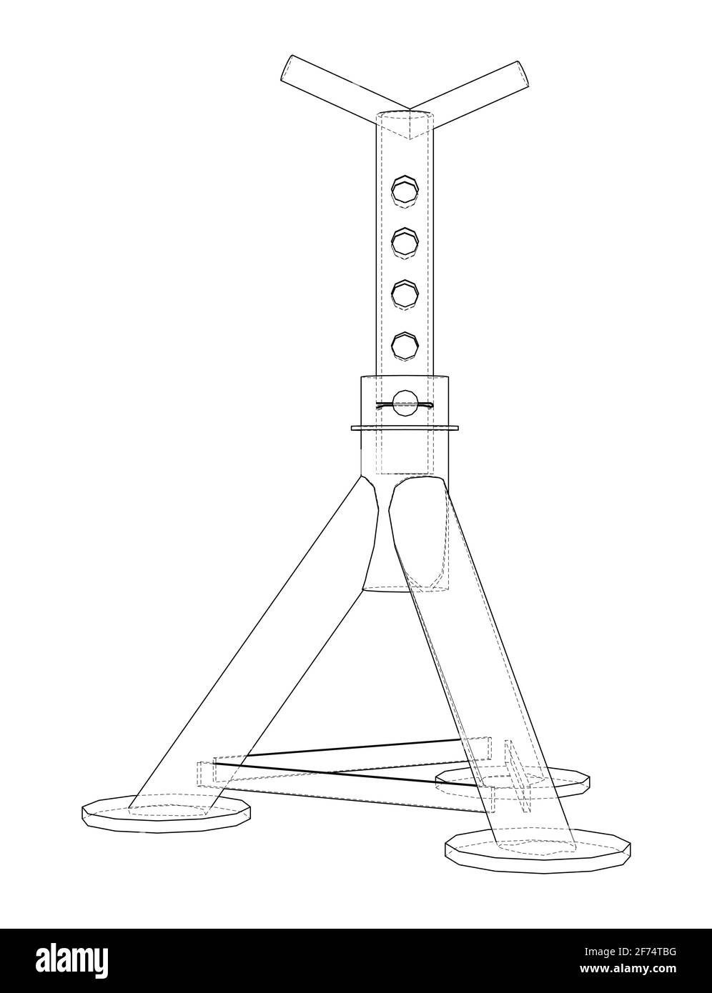 Axle stand isolated. Vector Stock Vector Image & Art - Alamy