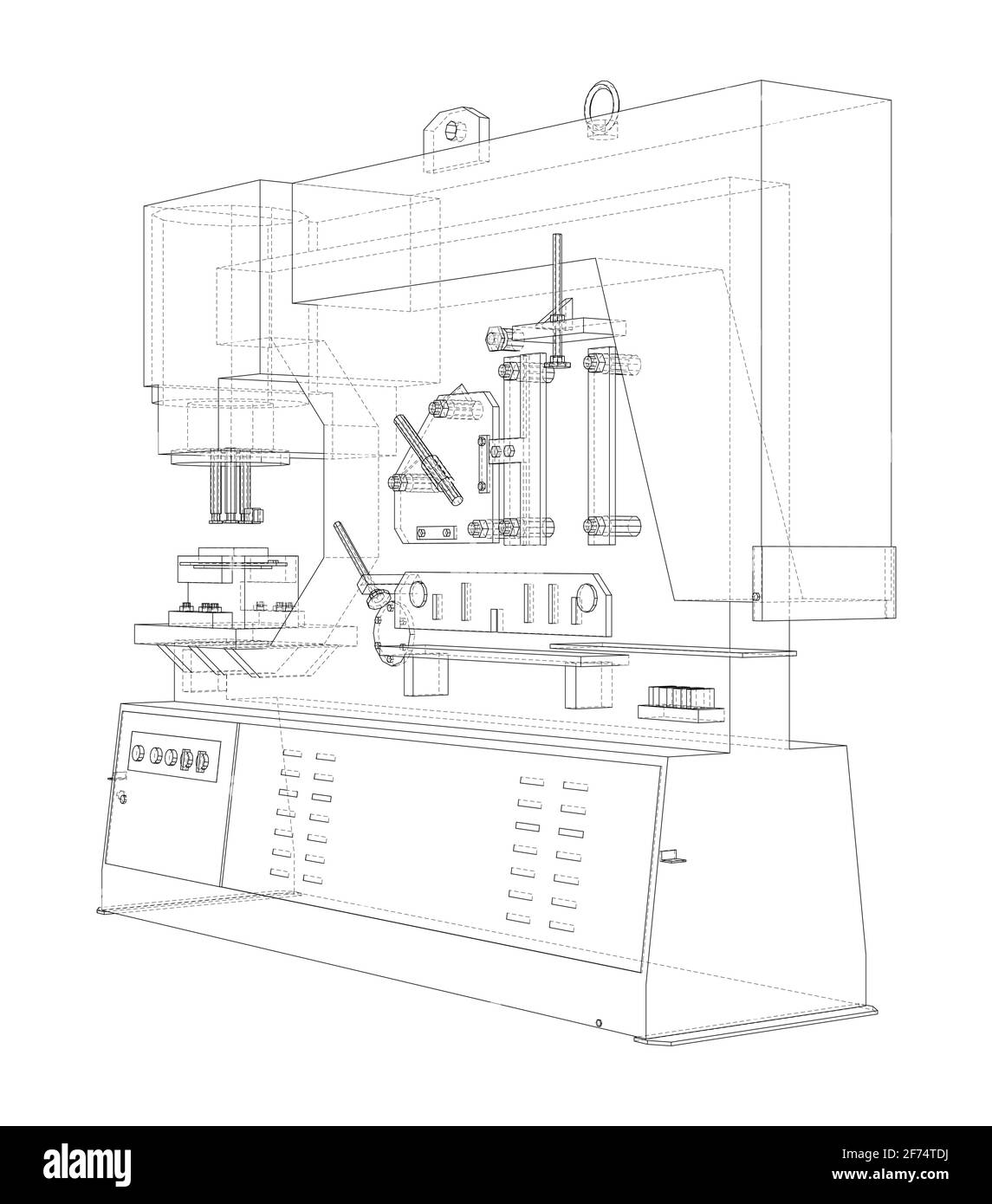 Metalworking CNC machine. Vector Stock Vector Image & Art - Alamy