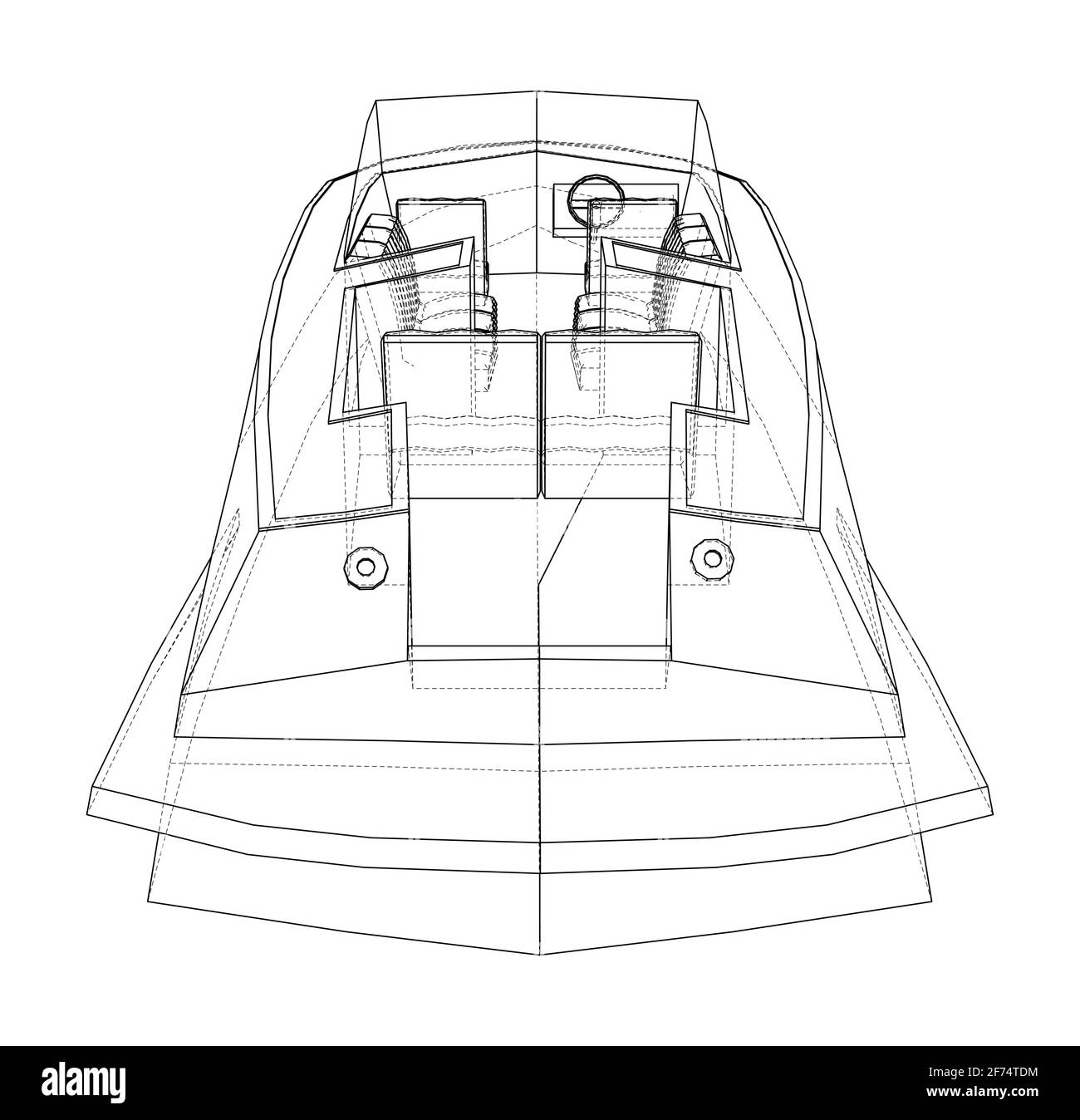 Modern boat with seats. Vector Stock Vector Image & Art - Alamy