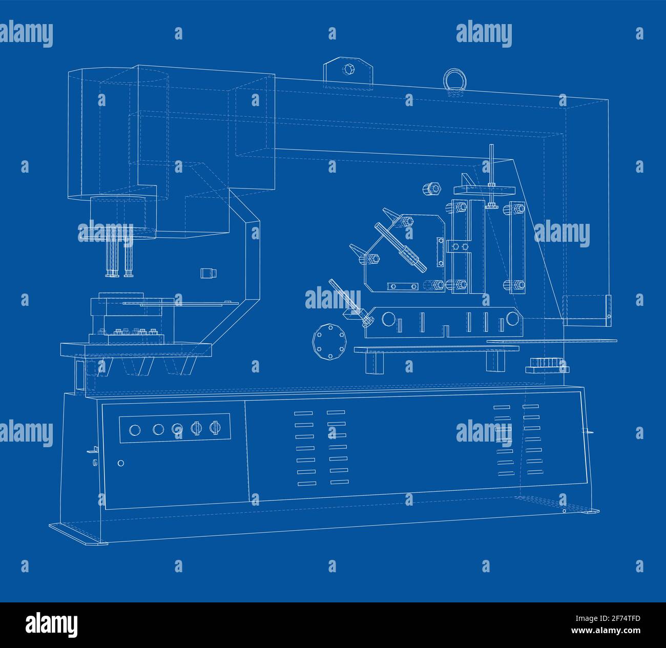 Metalworking CNC machine. Vector Stock Vector Image & Art - Alamy