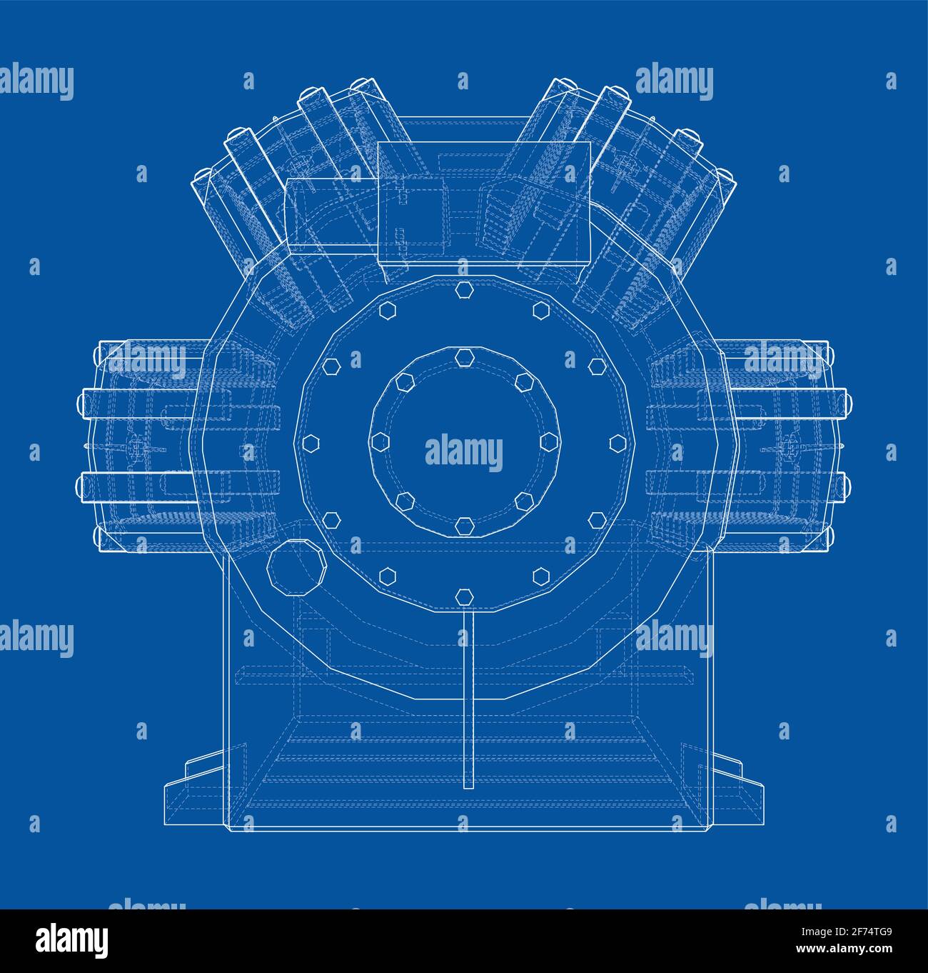 Air conditioning compressor. Vector Stock Vector Image & Art - Alamy