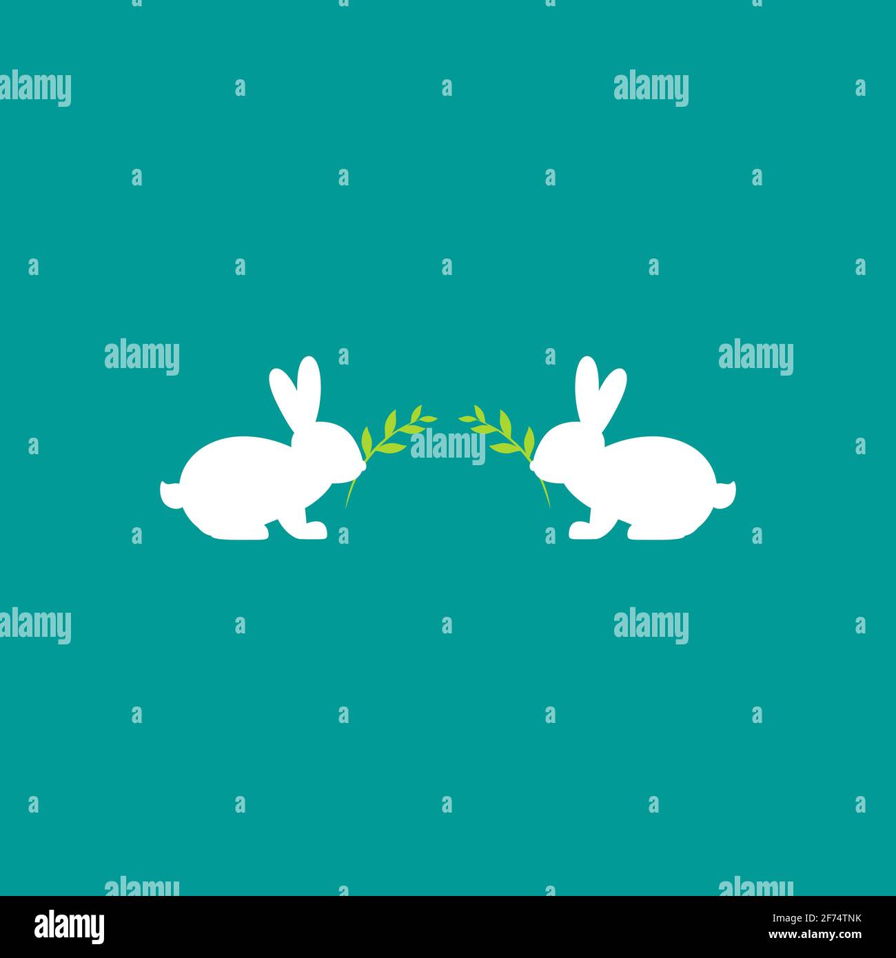 Cute easter couple rabbit heart hi-res stock photography and images - Alamy
