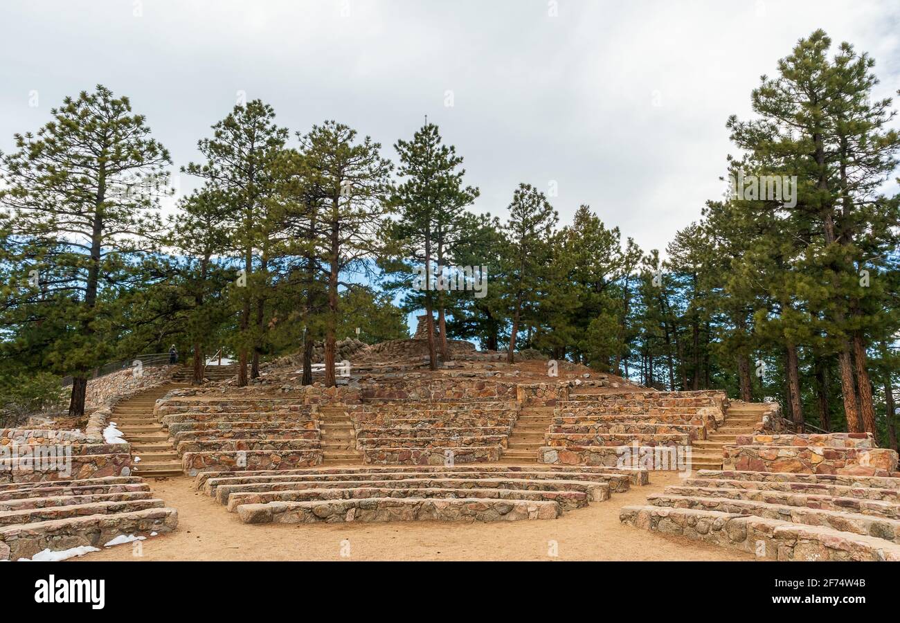 Sunrise Circle Amphitheater on the top of Flagstaff Mountain in Boulder ...
