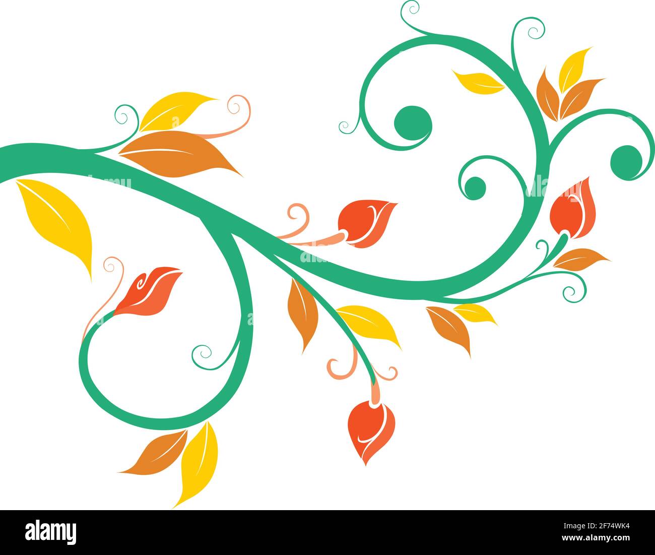 Colourful Floral design element stock illustration vector Stock Vector ...