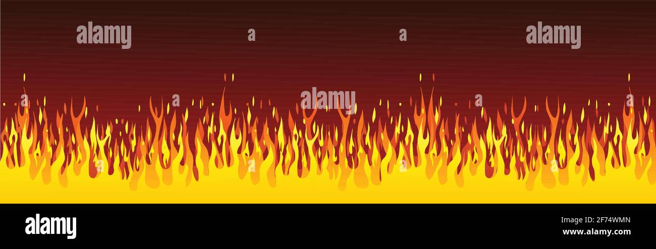 Wide fire background stock illustration vector banner Stock Vector ...