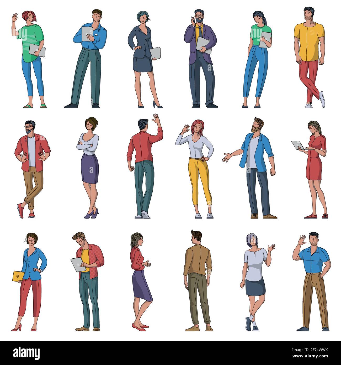 male and female vector character set Stock Vector Image & Art - Alamy