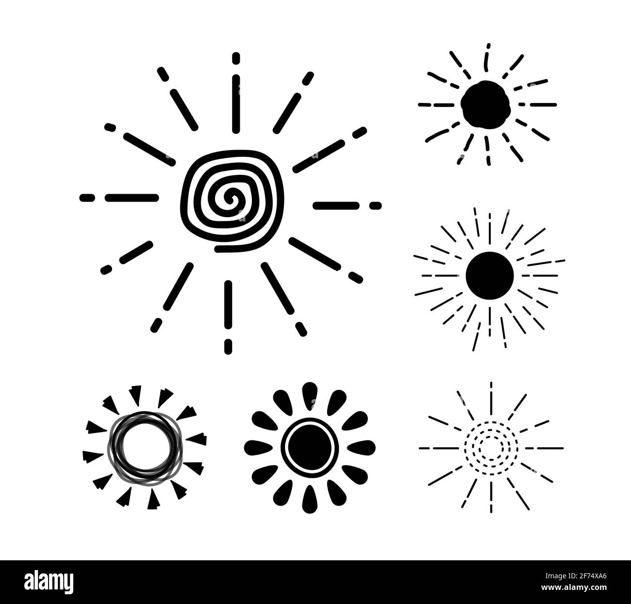 Simple Sun Vector Black