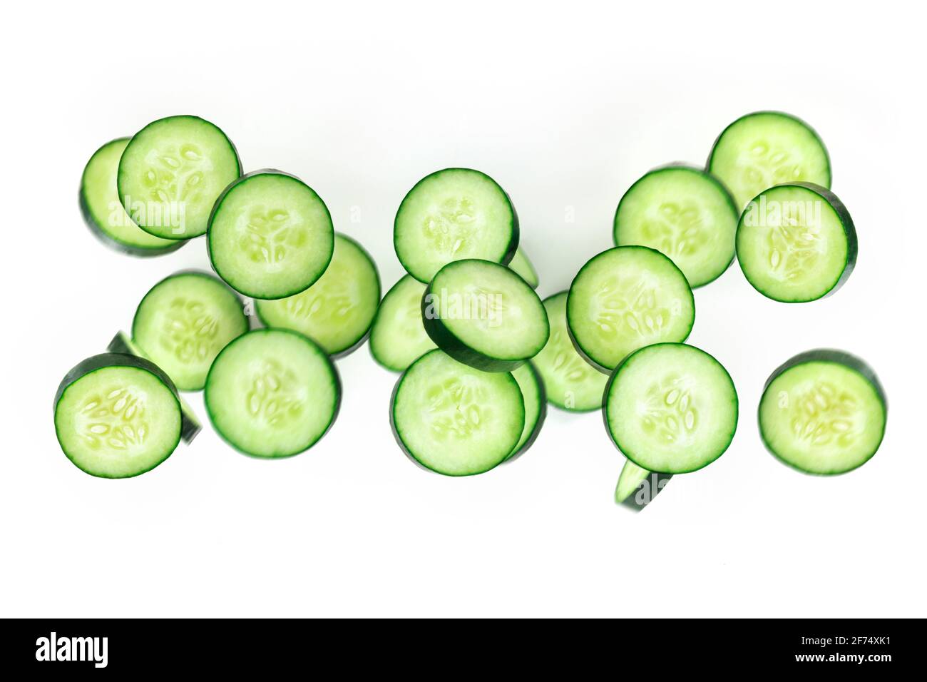Falling cucumber slices hi-res stock photography and images - Alamy