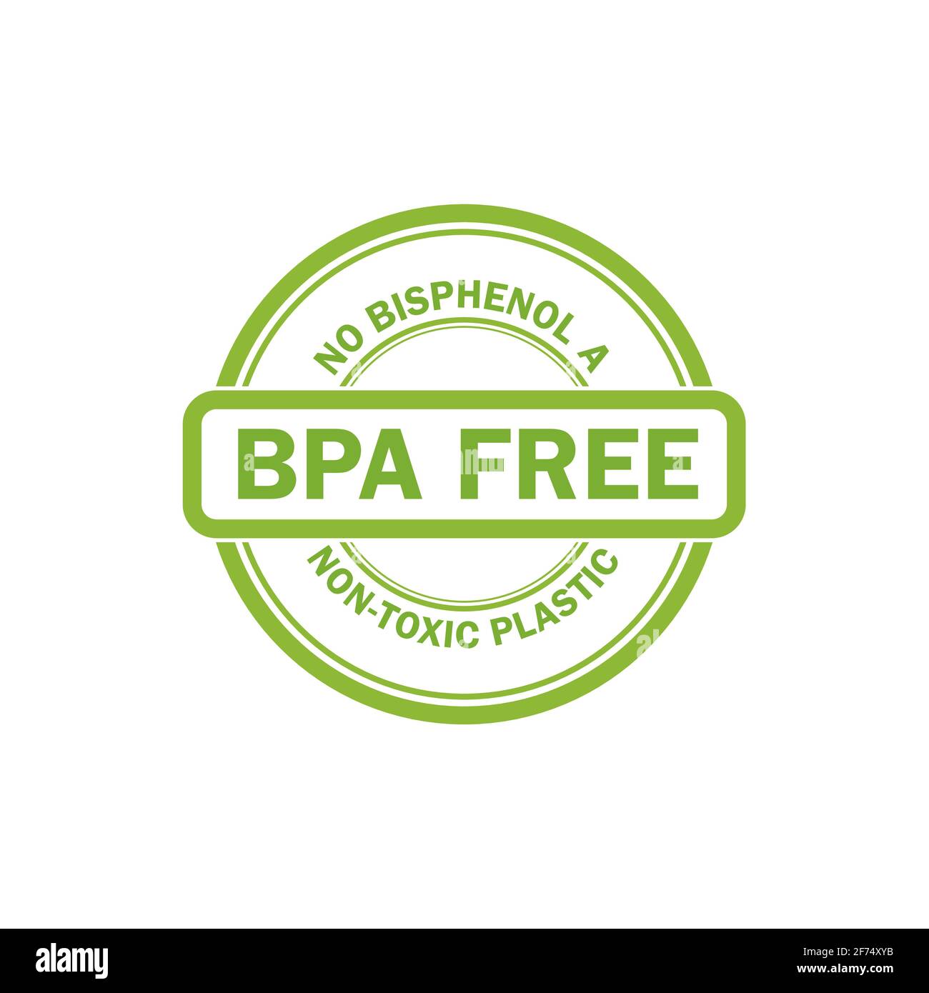 BPA free round vector stamp isolated on white background Stock Vector ...