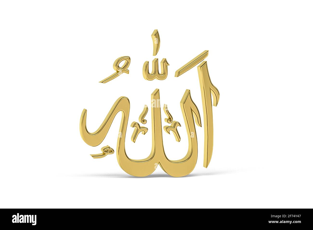 Golden 3d Arabic culture icon isolated on white background - translate ...