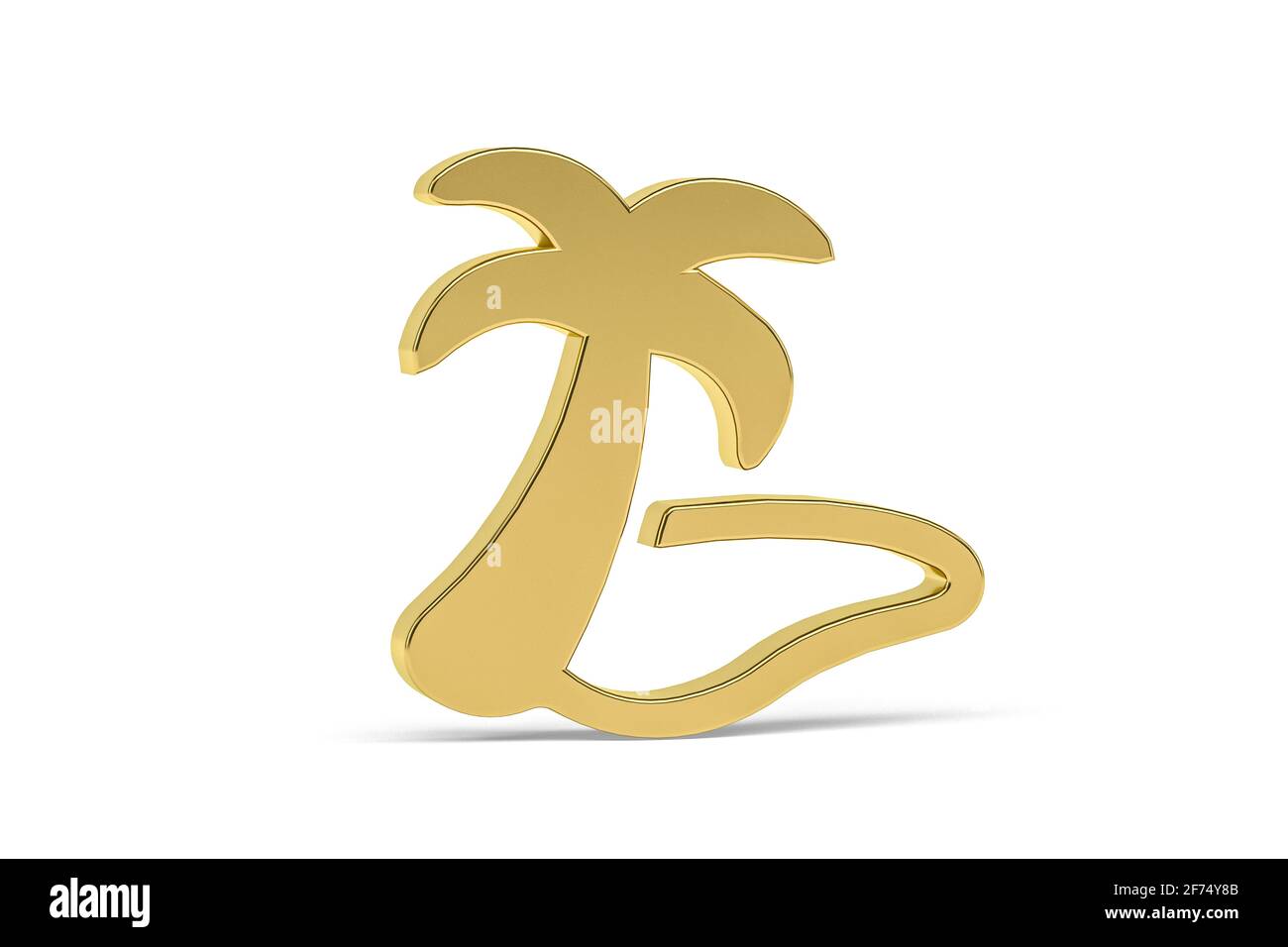 Golden 3d Arabic culture icon isolated on white background - 3d render ...