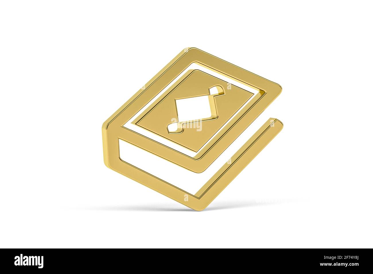 Golden 3d Arabic culture icon isolated on white background - 3d render ...