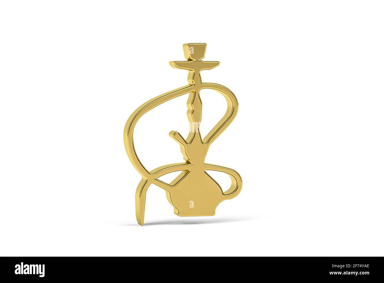 Golden 3d Arabic culture icon isolated on white background - 3d render ...