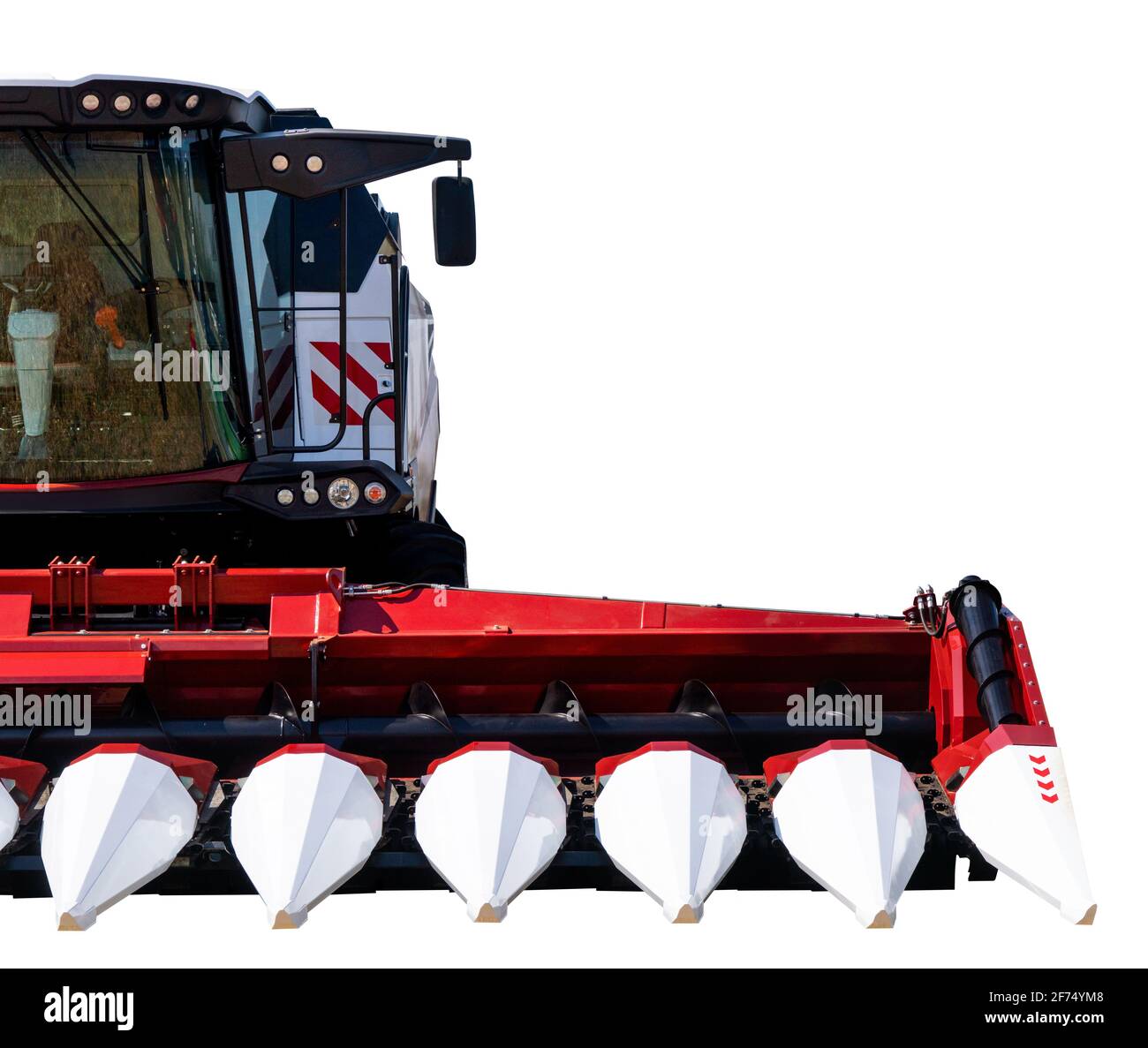 Agricultural combine harvester Isolated on white Stock Photo - Alamy