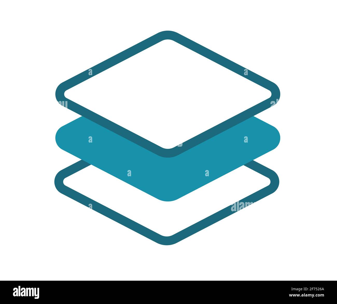 layer design arrange single isolated icon with solid line style vector ...