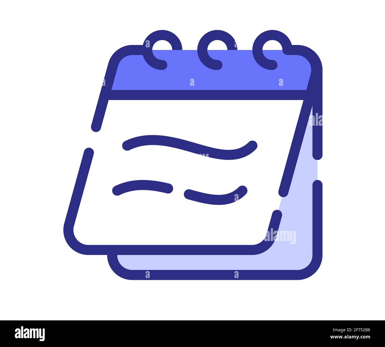 notebook notes notepad single isolated icon with dash or dashed purple ...