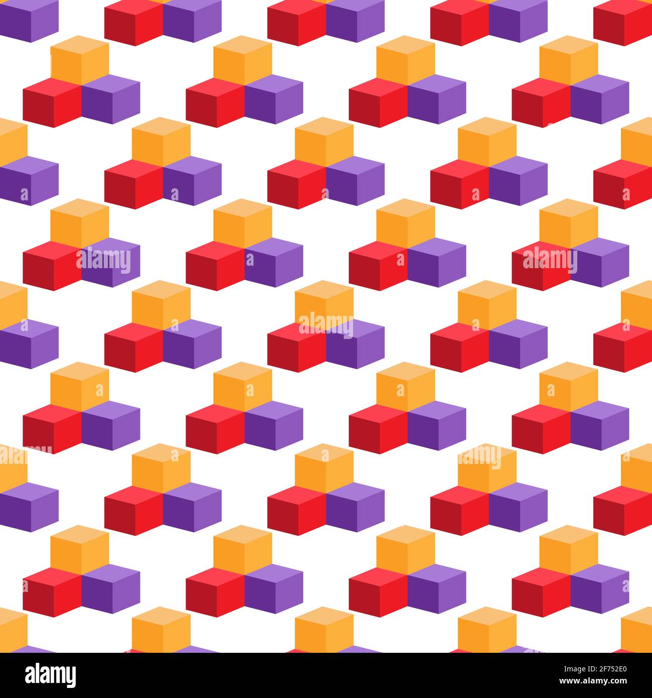 Colored cubes. Seamless pattern for texture, textiles, packaging, and ...