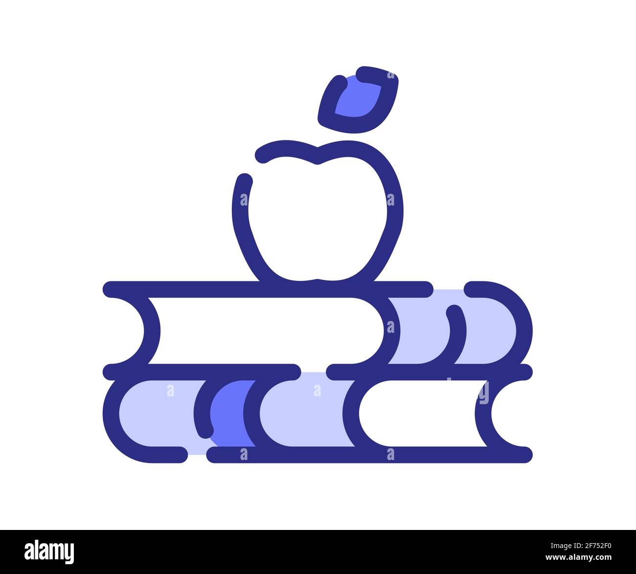 knowledge book insight education single isolated icon with dash or ...