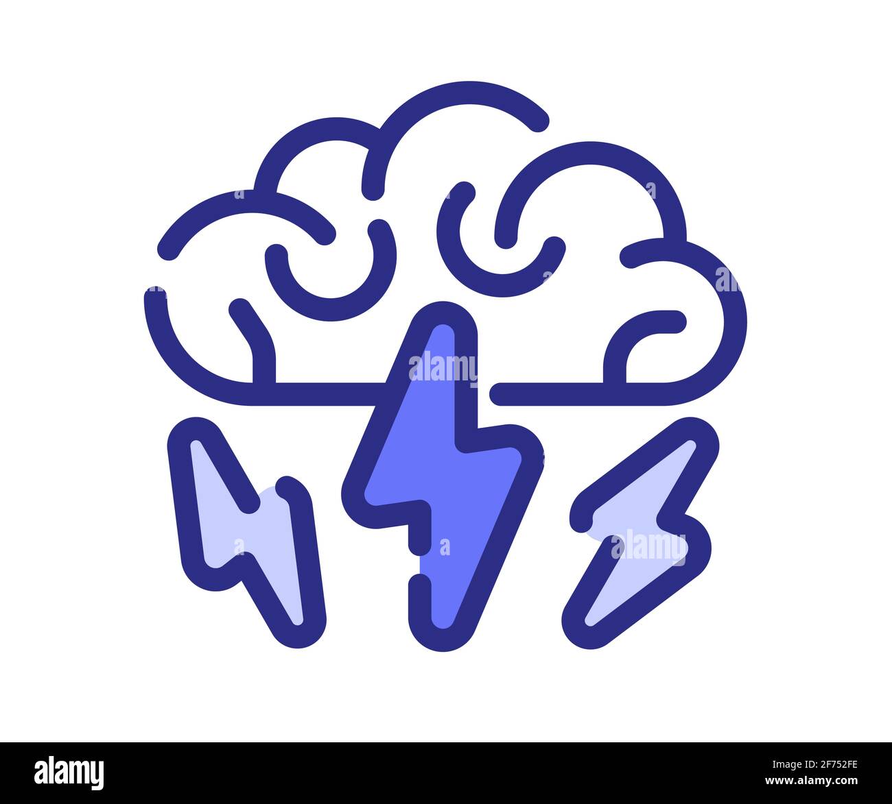 thinking brainstorm reasoning single isolated icon with dash or dashed ...