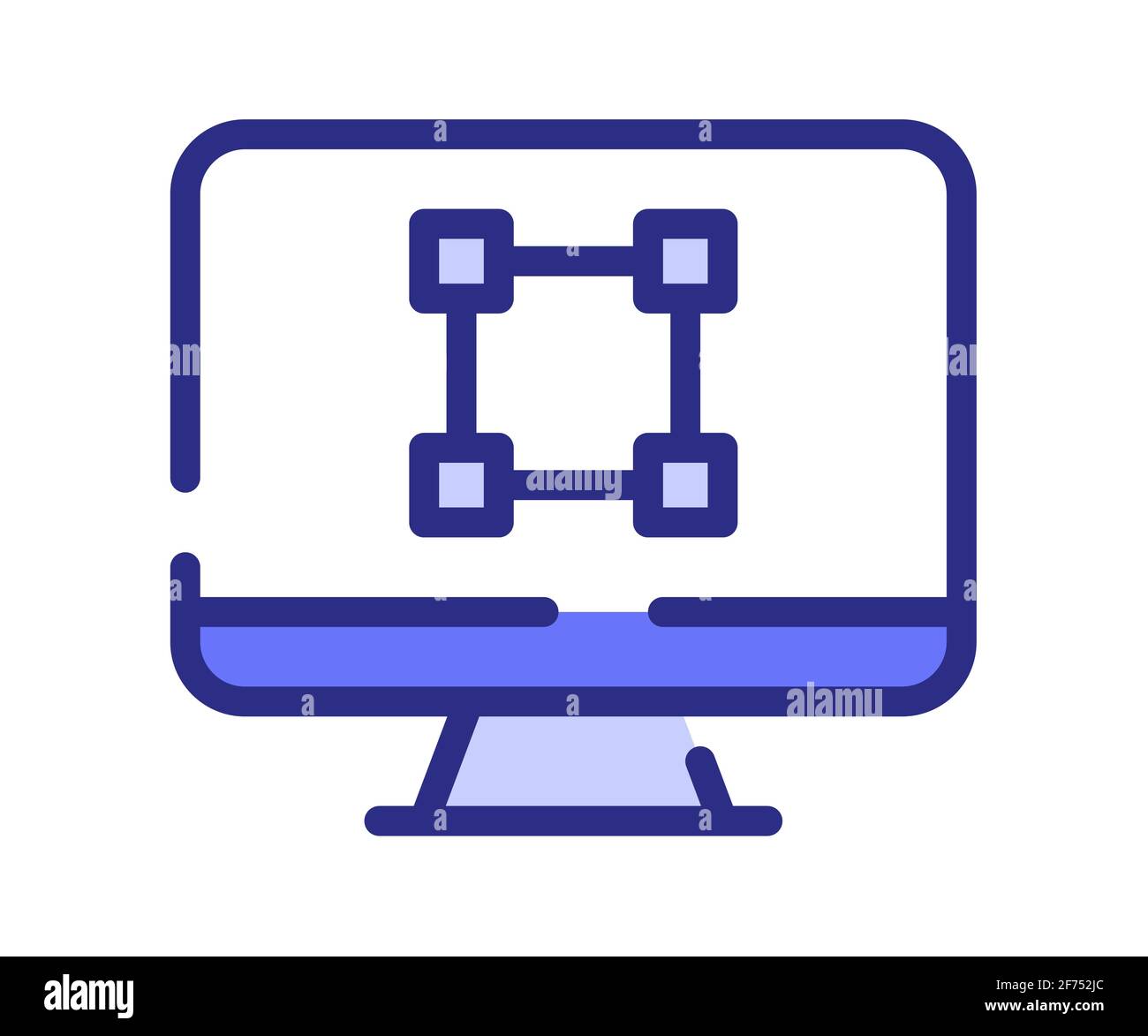 computer graphic tool single isolated icon with dash or dashed purple ...