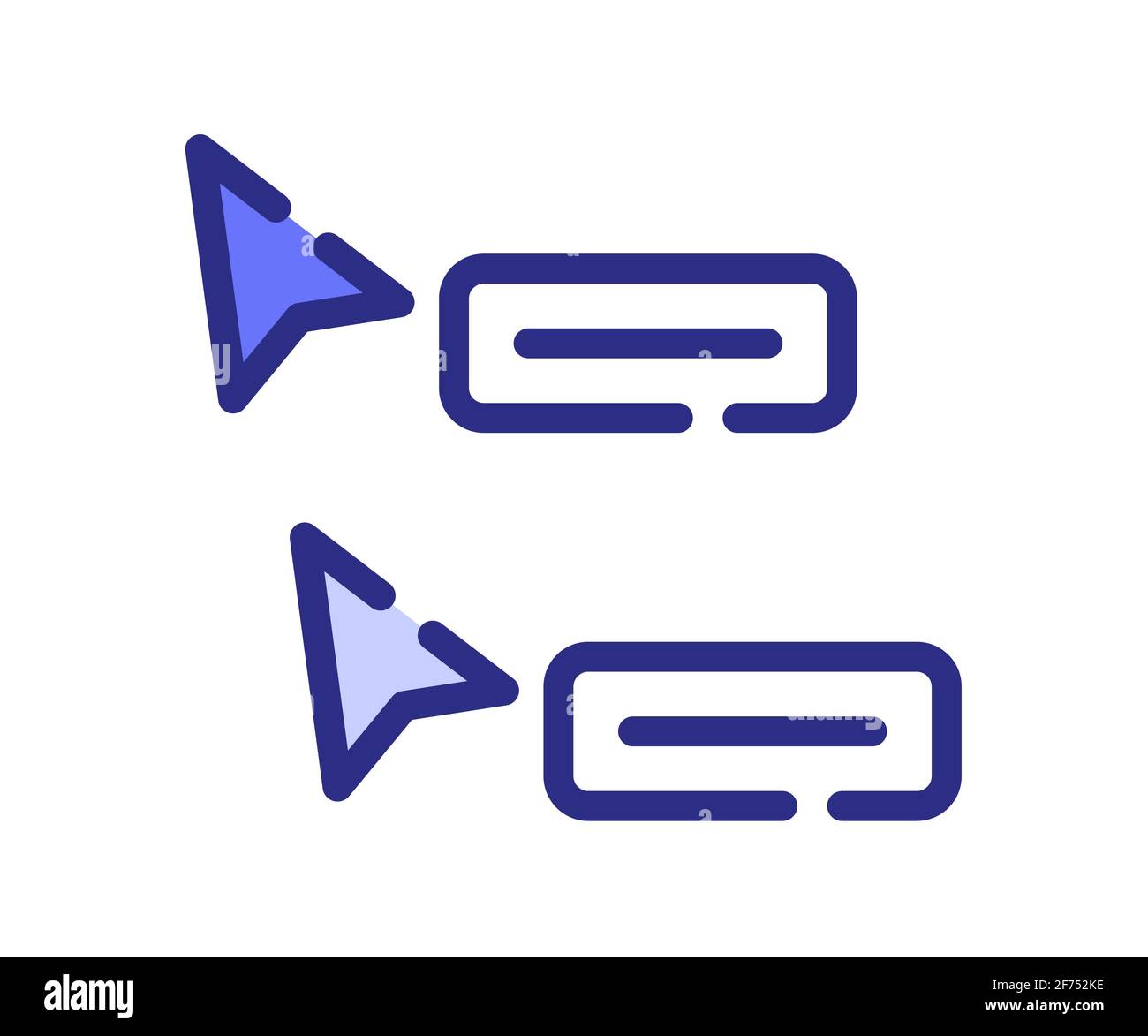 collaboration realtime cursor single isolated icon with dash or dashed ...