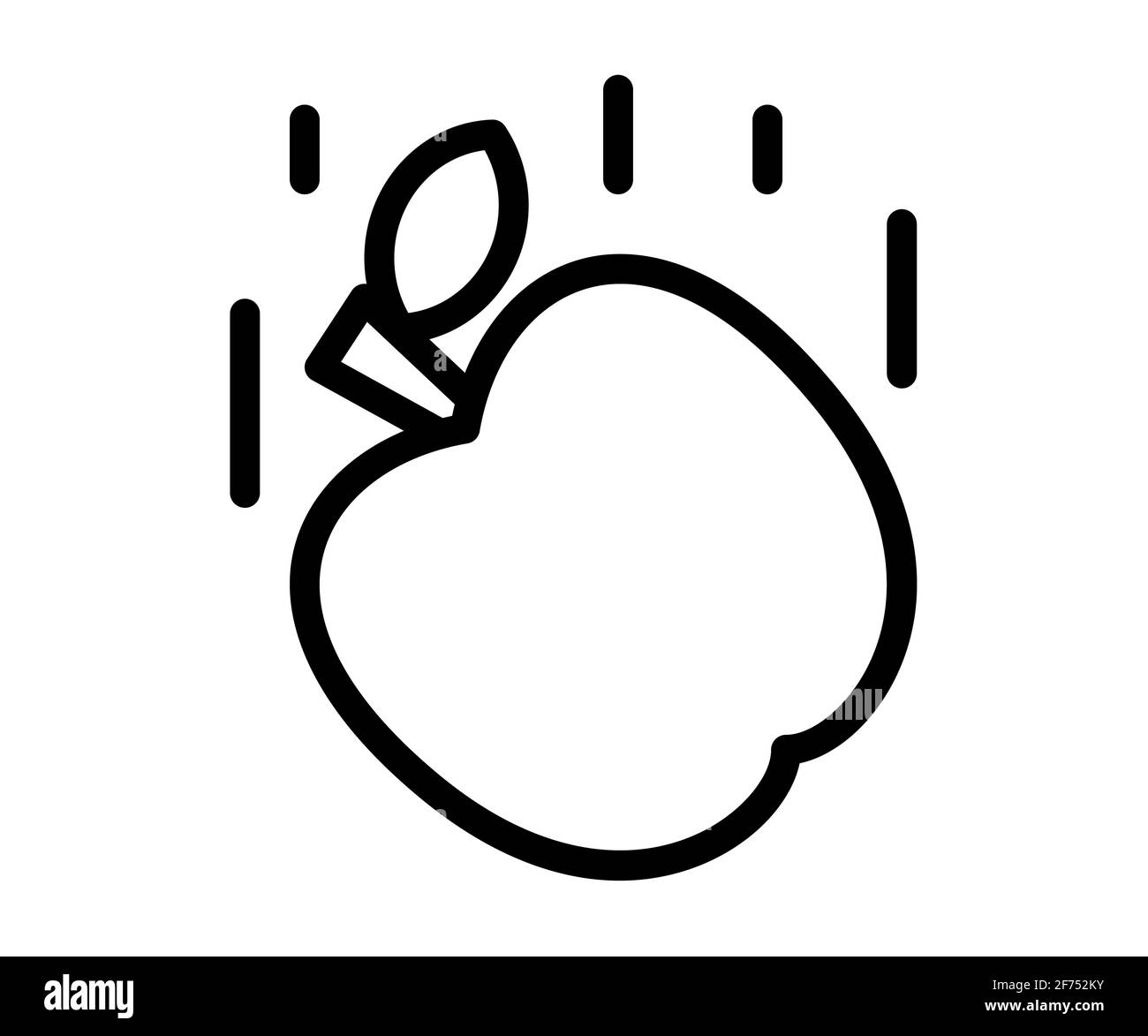 apple fall single isolated icon with outline style vector illustration ...