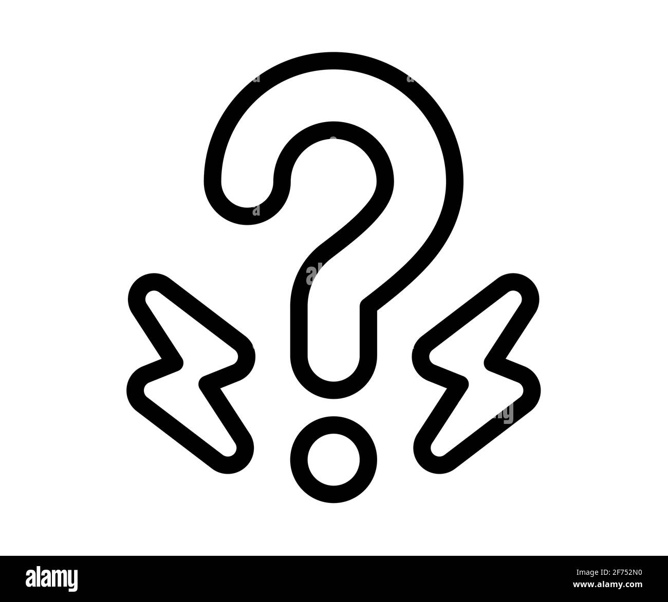 brainstorm question rethink single isolated icon with outline style ...