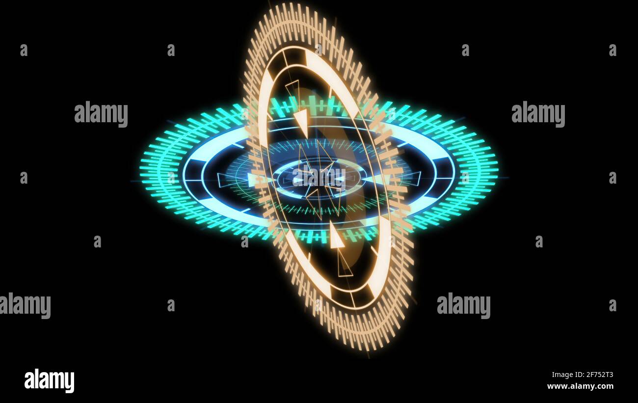 Futuristic hud element rotating circles hi-res stock photography and images - Alamy