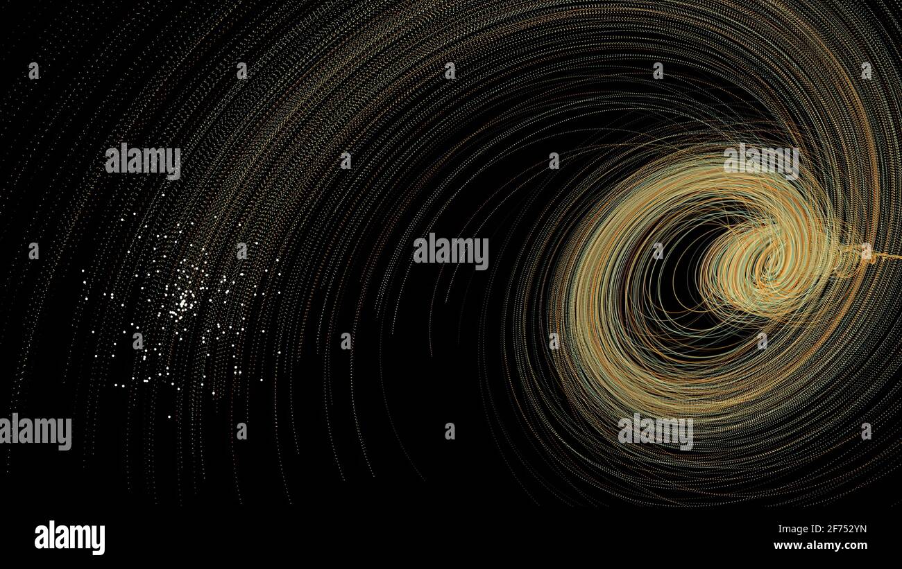 3d rendering background with twisted particle strings Stock Photo - Alamy