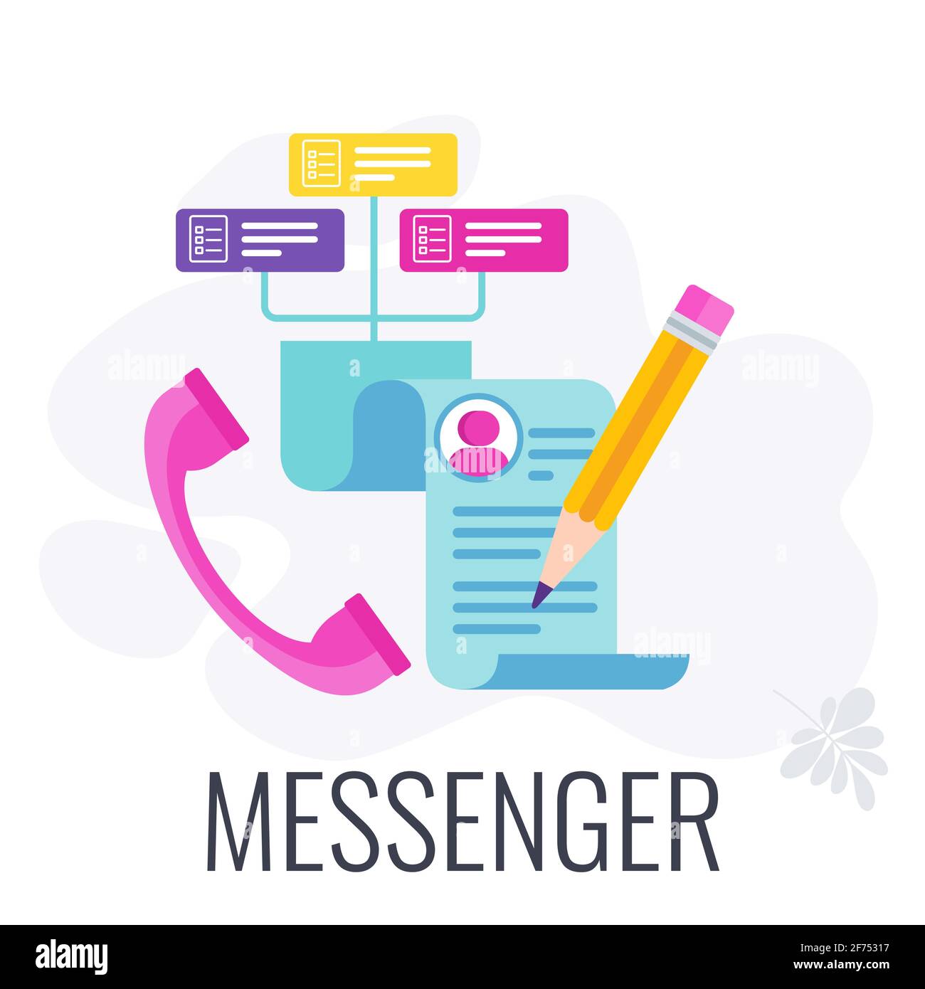 Messenger icon. Modern way of communication between people Stock Vector ...