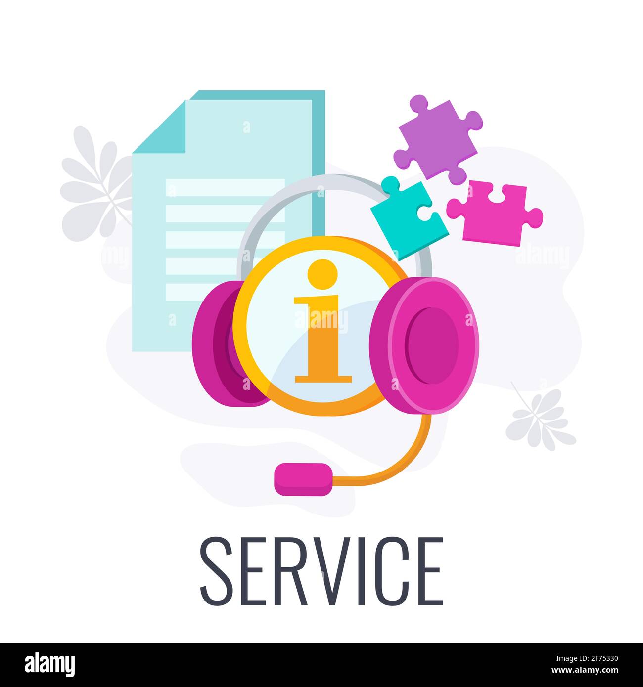 Customer service color icon. Flat vector illustration Stock Vector ...