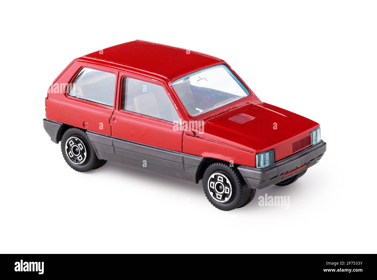 Retro car, miniature collectible vintage toy, isolated on white ...