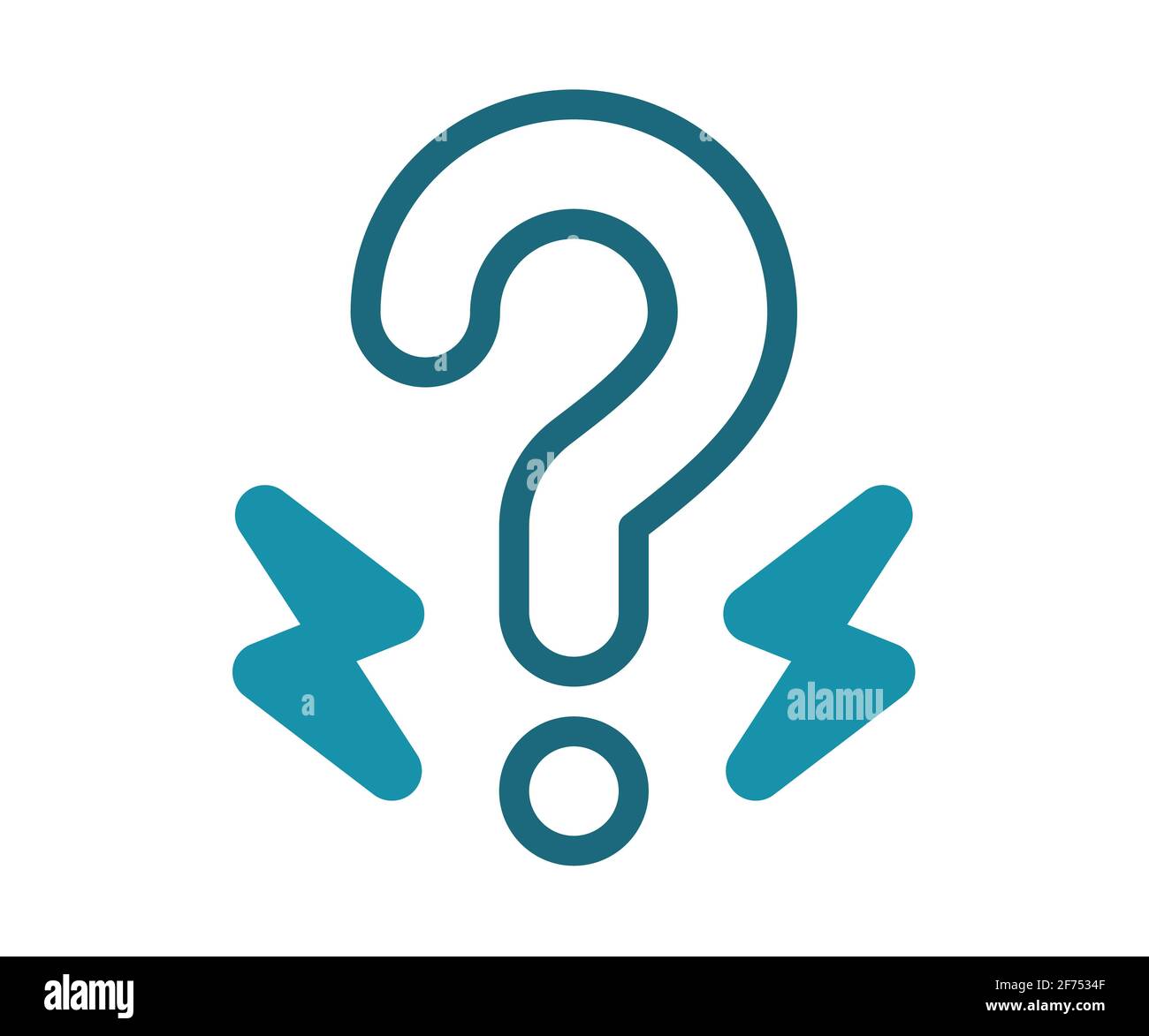 brainstorm question rethink single isolated icon with solid line style ...