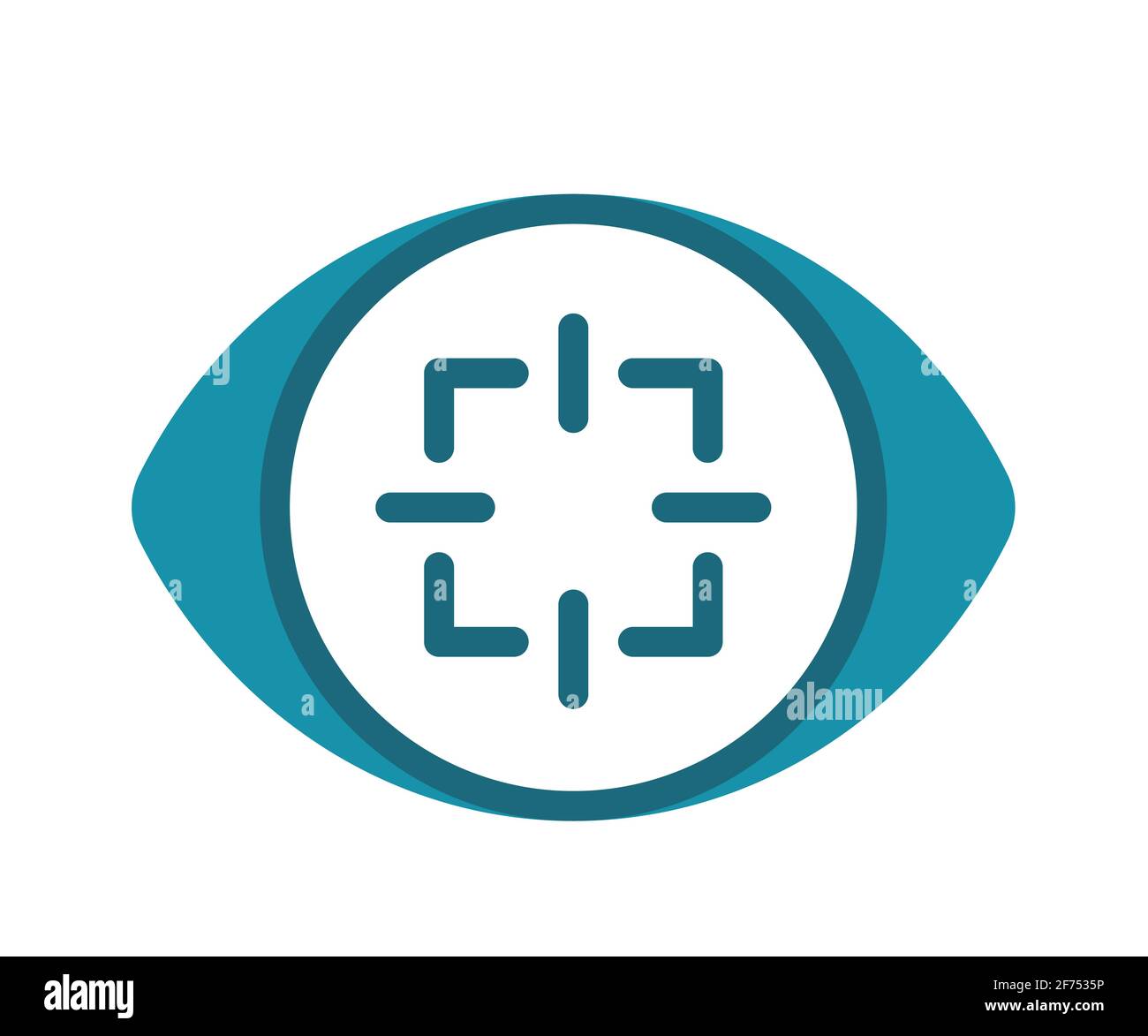 focus concentration sharpen attention single isolated icon with solid ...