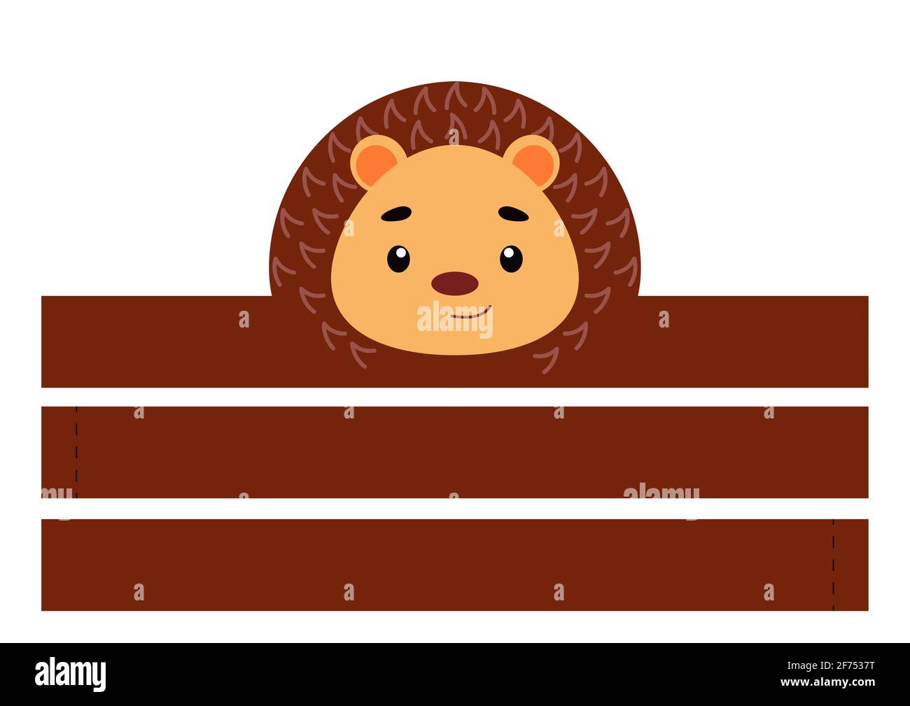 Printable hedgehog paper crown. Party headband die cut template for ...