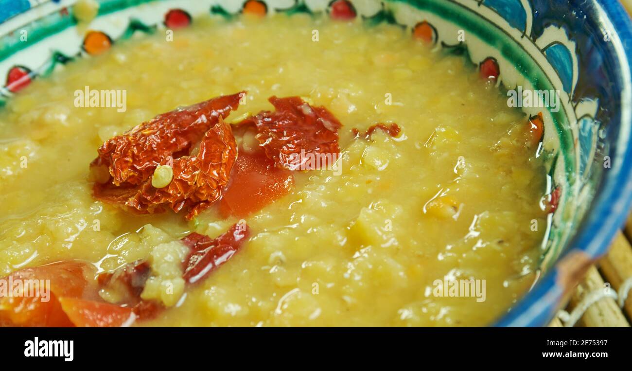 Red Lentil Dahl - Masoor Dal Tadka Stock Photo - Alamy