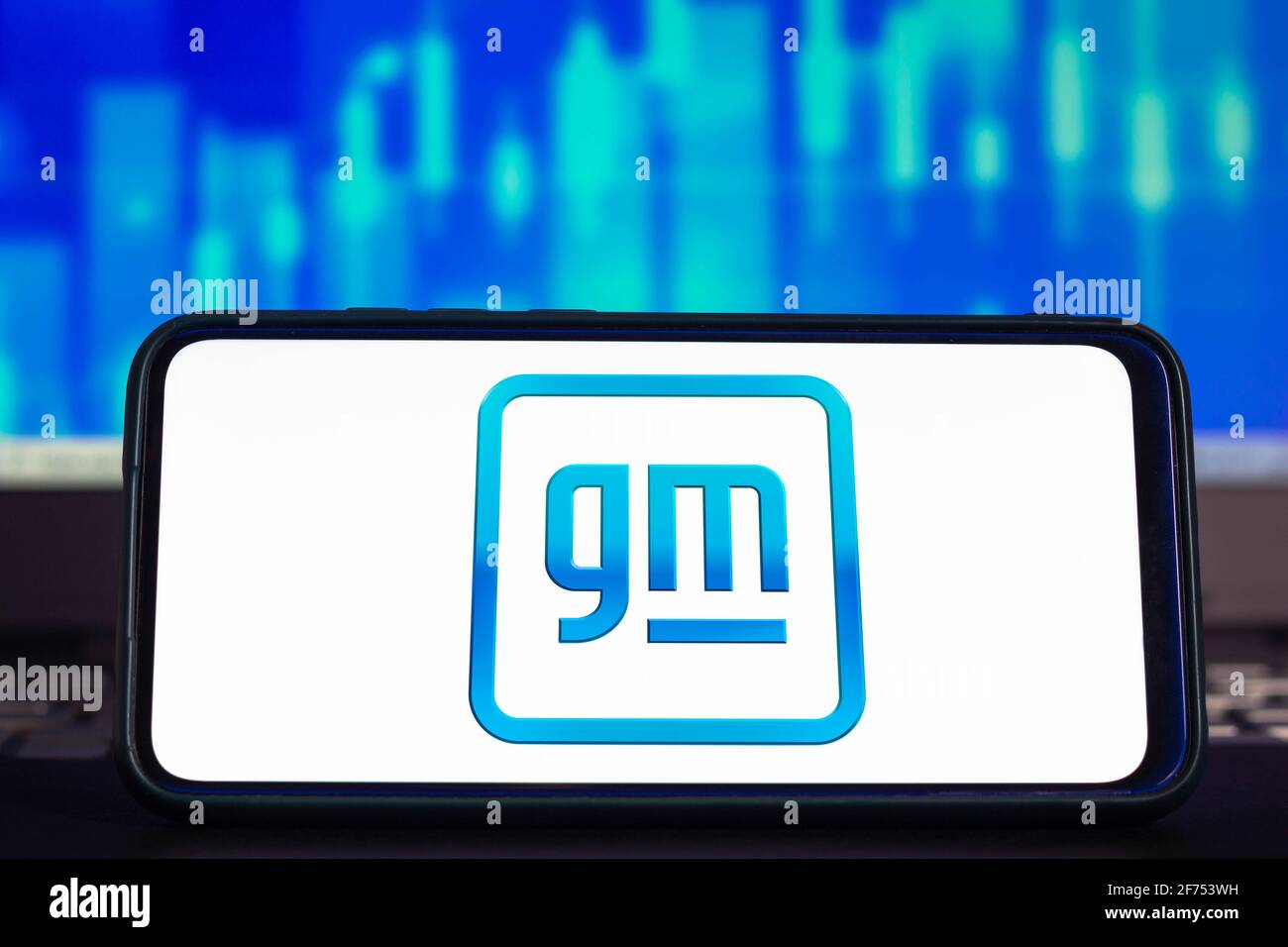 Brazil. 04th Apr, 2021. In this photo illustration a General Motors ...