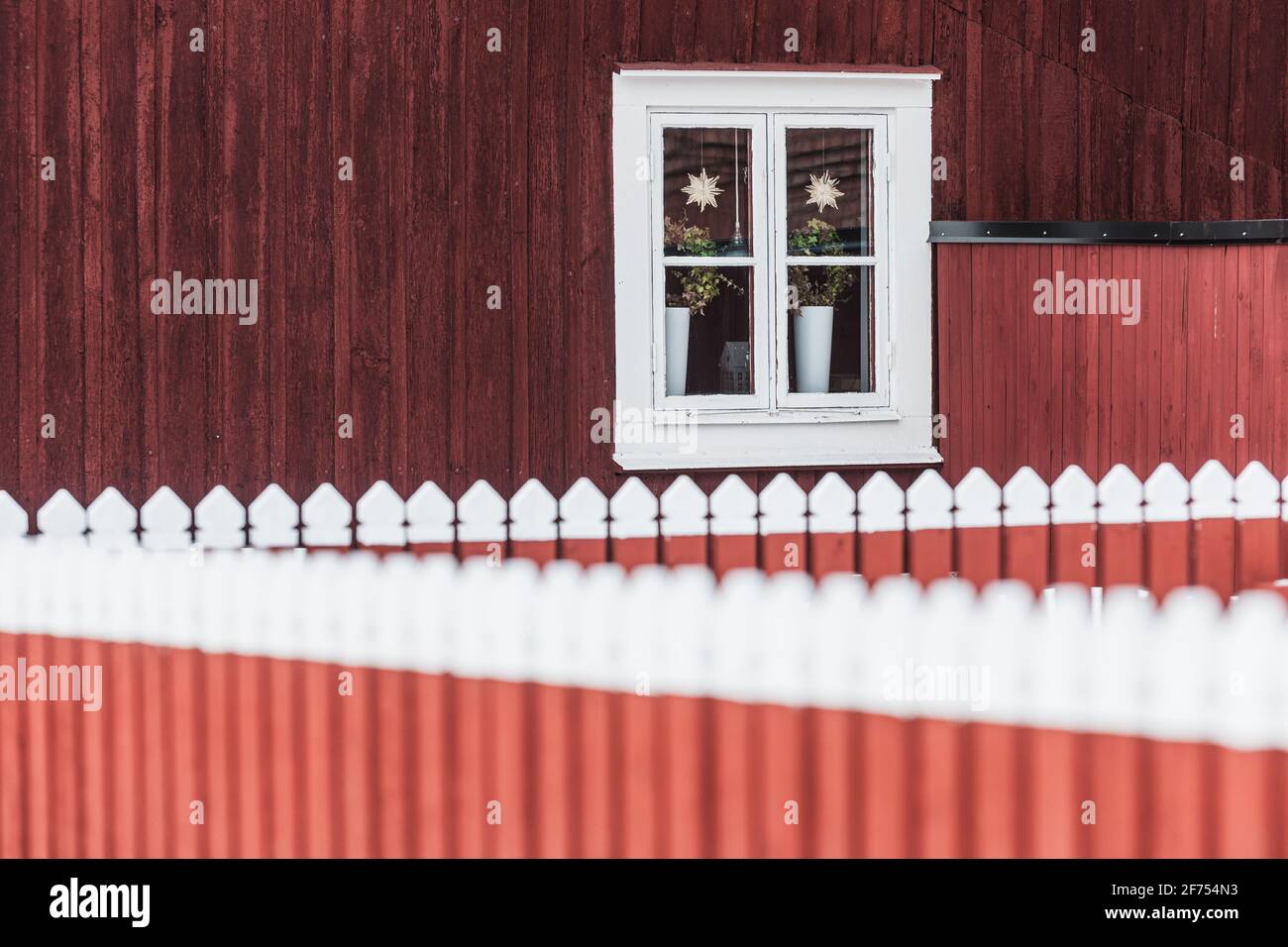 Fence in front of window Stock Photo - Alamy